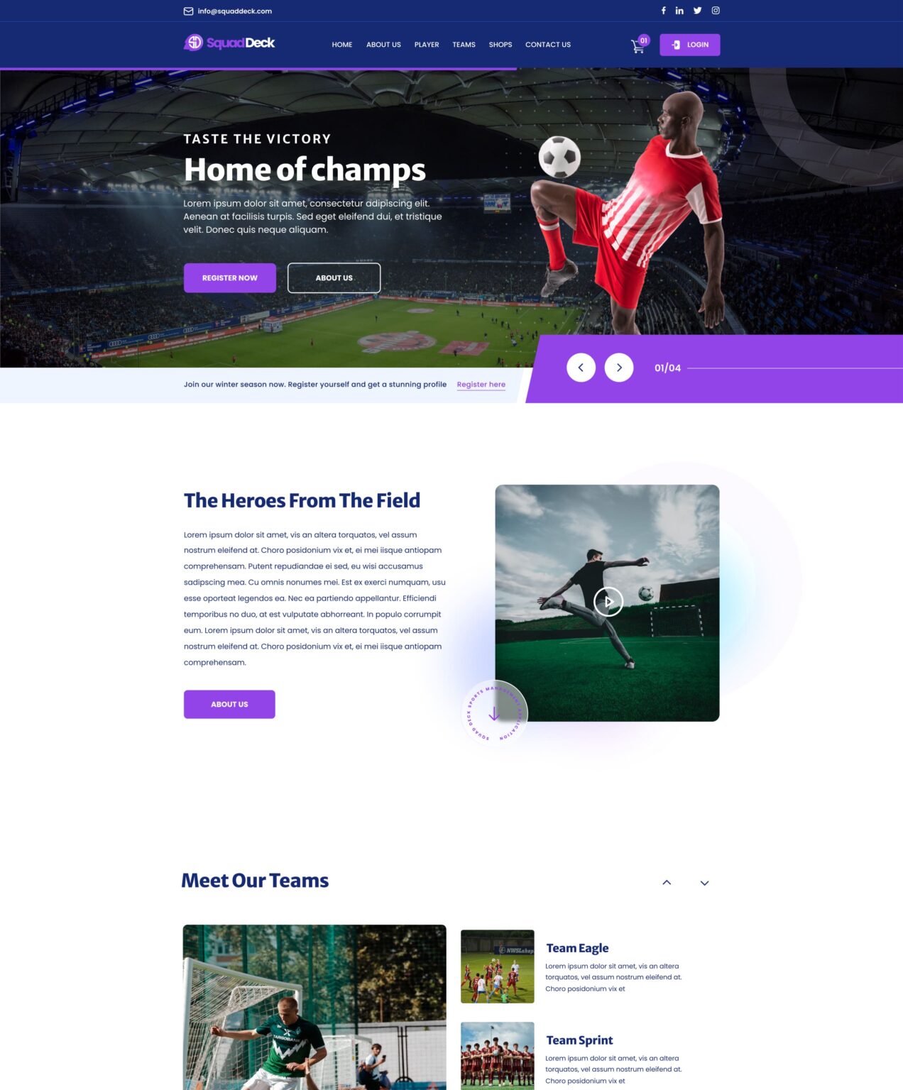 SquadDeck - Sports. Run. Simply. Welcome To Your Sports Club Management ...