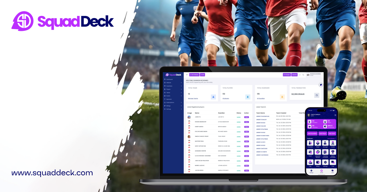 SquadDeck | The Best Sports Management Software for Clubs & Teams